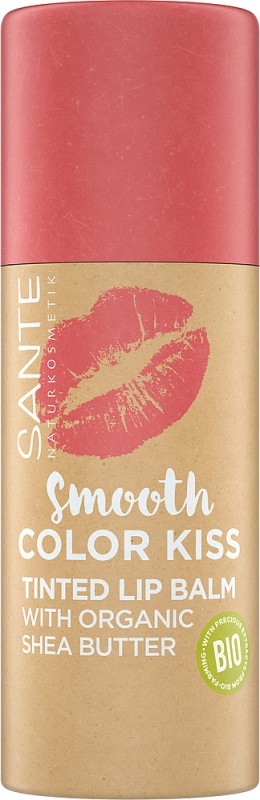 Balsam de buze bio colorat, cu unt de shea, Soft Coral 01 - SANTE ...