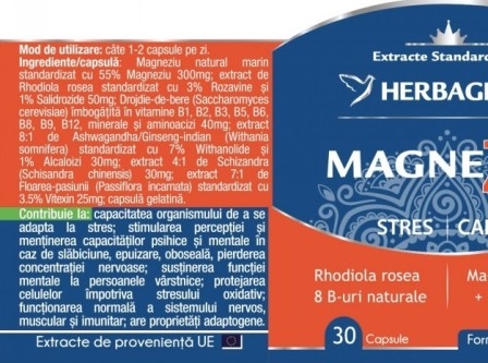 MagneZen Calm complex natural antistres HERBAGETICA | Prova.ro