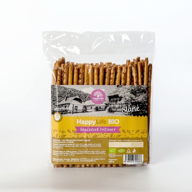 Sticksuri bio din spelt cu sare, 120g - Happy Life | Prova.ro